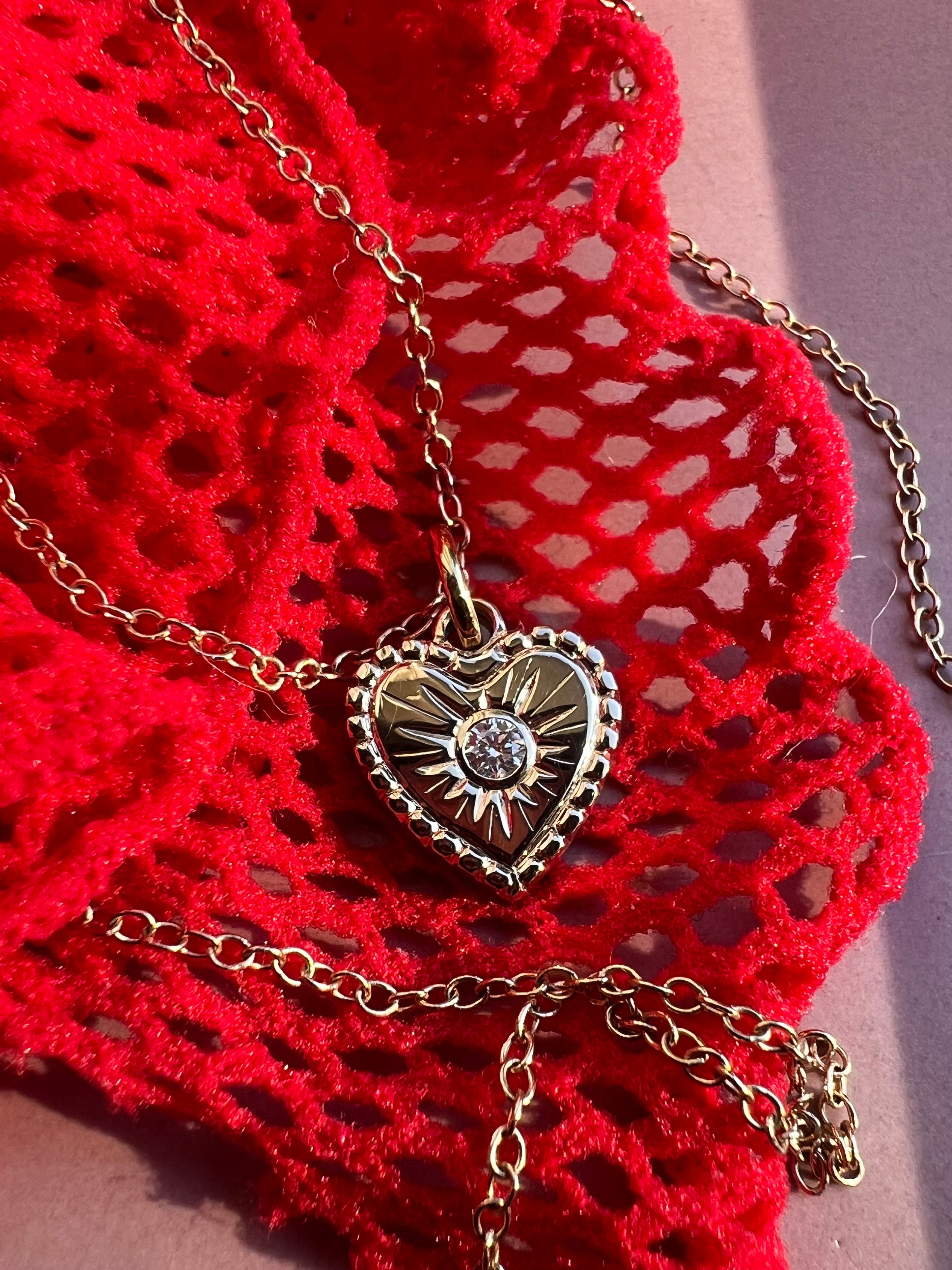 Diamond Heart Charm – Way Out West Jeweler