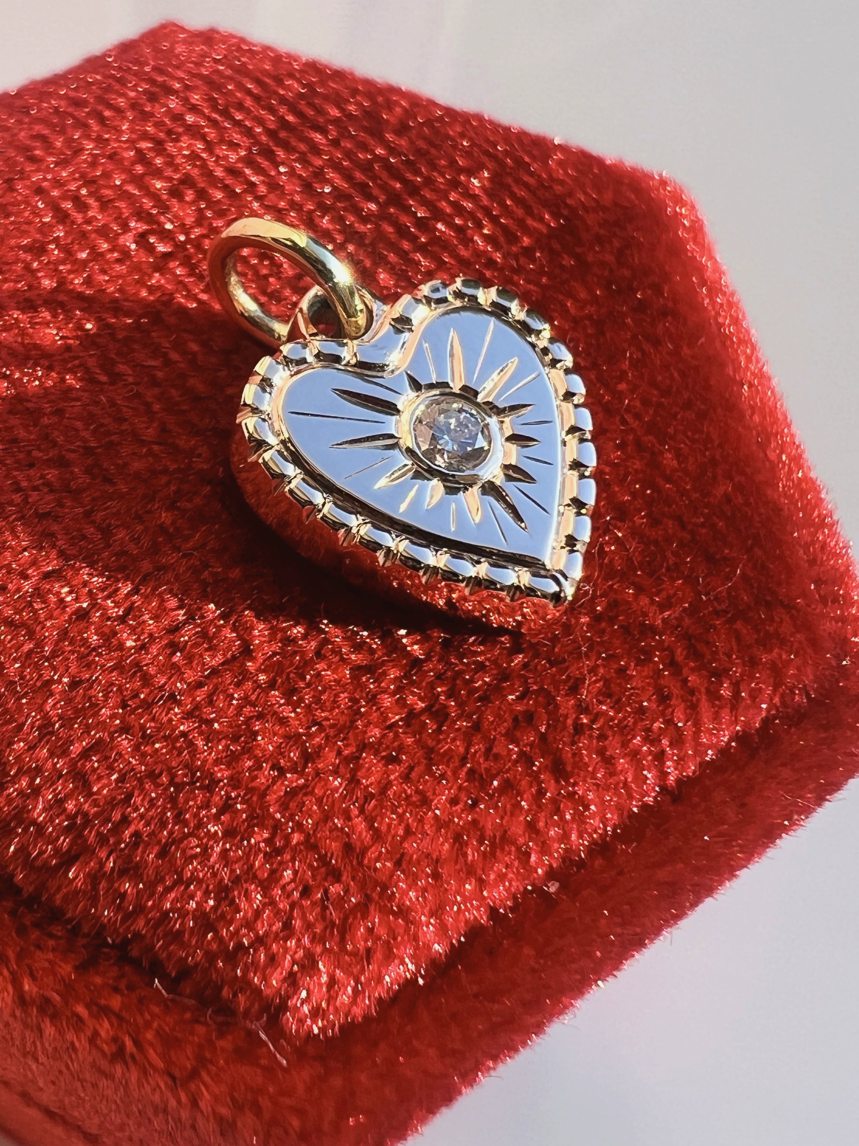 Diamond Heart Charm – Way Out West Jeweler